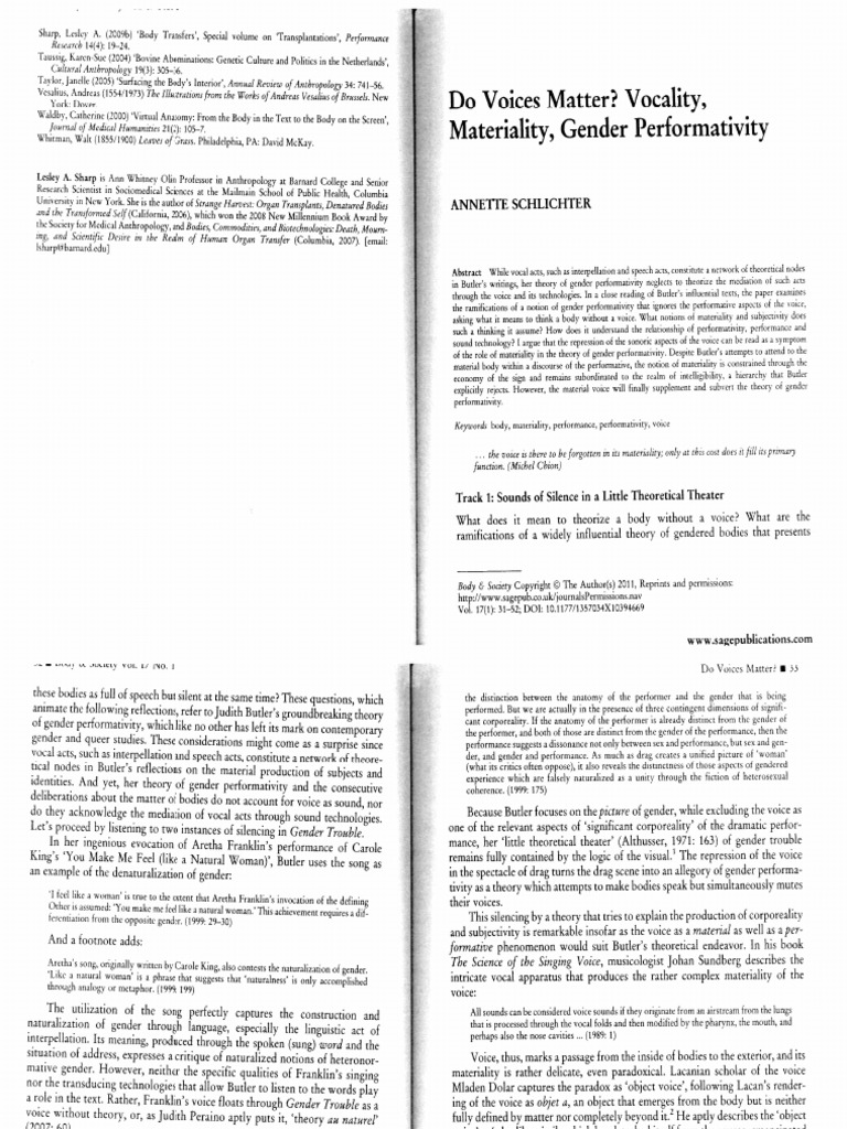 Do Voices Matter Vocality Materiality Ge | PDF
