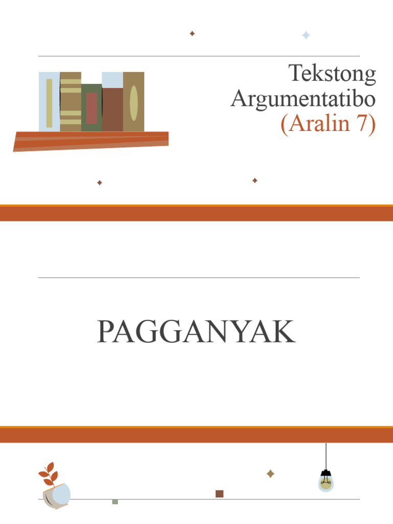 Aralin 7 Tekstong Argumentatibo | PDF
