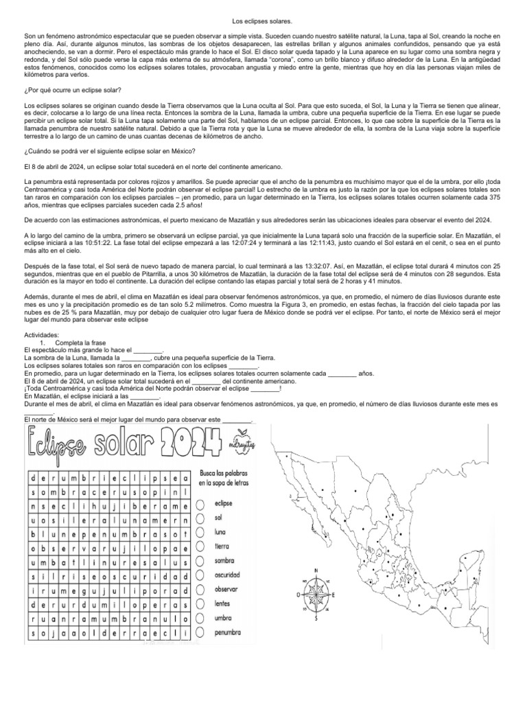 Los Eclipses Solares | PDF | Eclipse solar | Dom