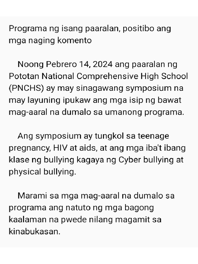 News Writing Filipino | PDF
