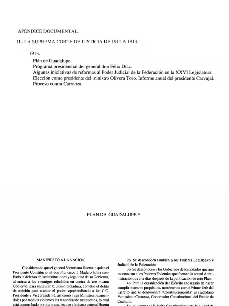 Plan de Guadalupe | PDF