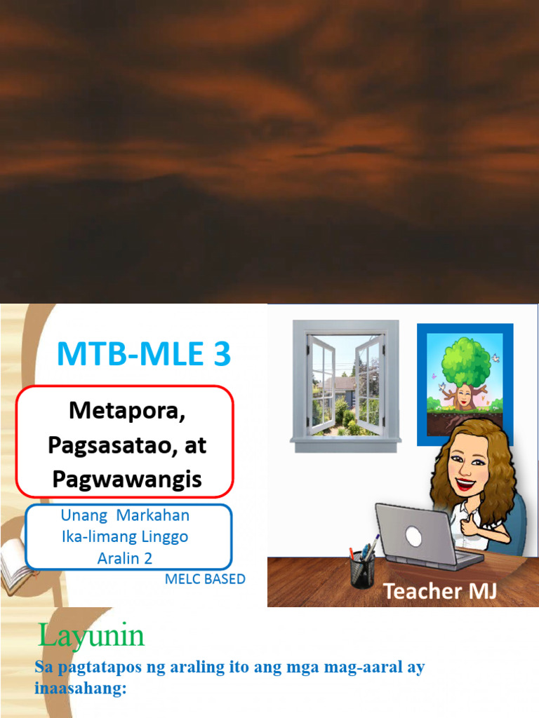 Mtb-Mle 3 Quarter 1 Metapora, Pagsasatao, at Pagwawangis | PDF
