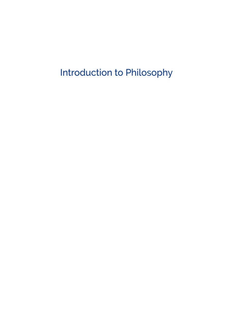Introduction to Philosophy Textbook | PDF | Knowledge | Experience
