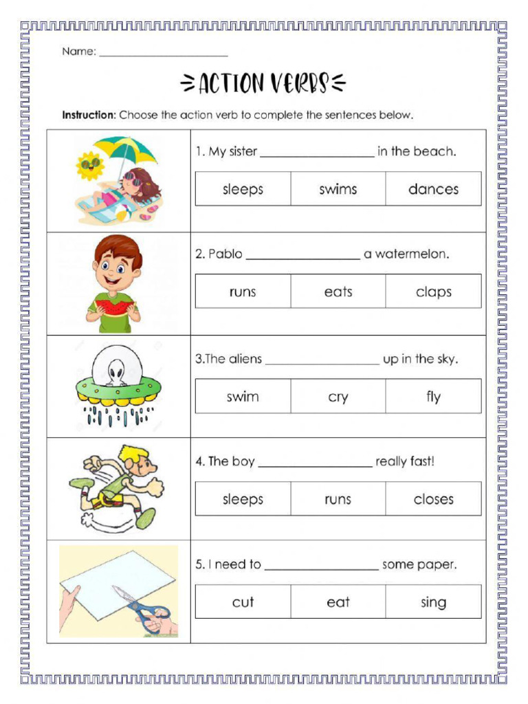 Action Verbs | PDF