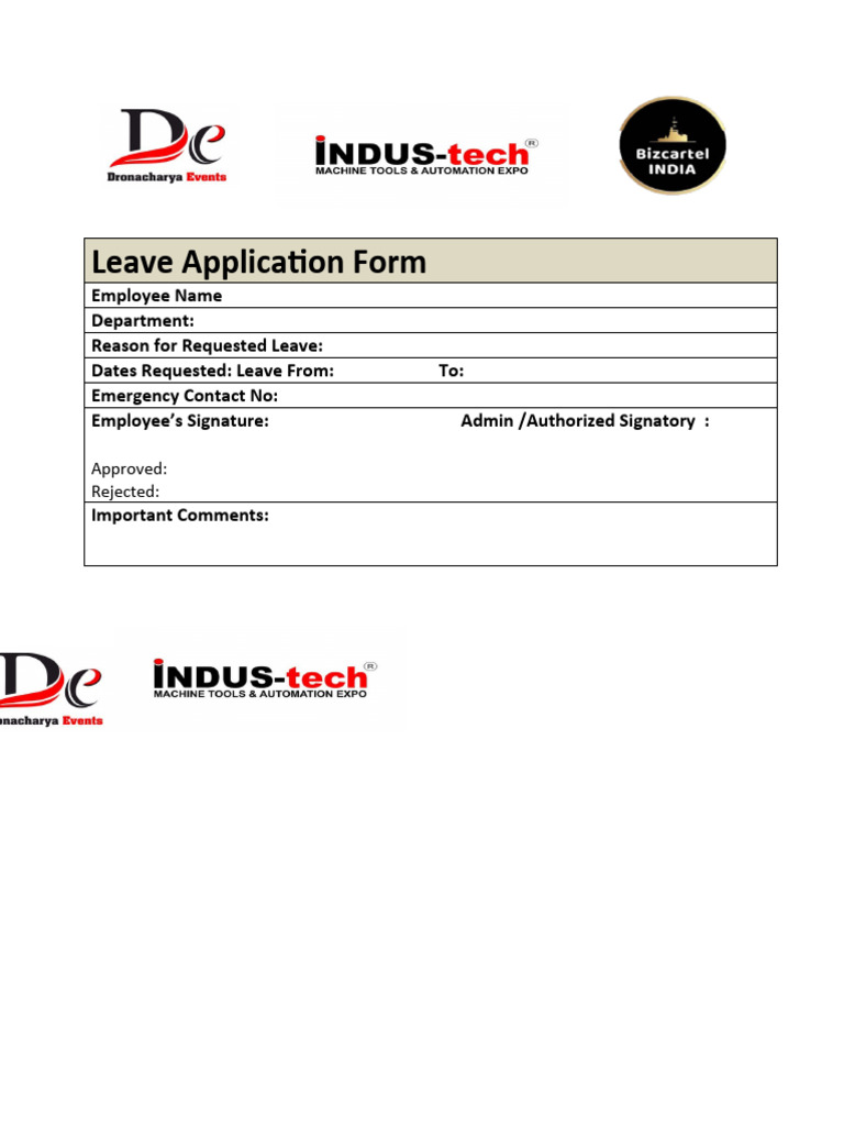 Leave Application Form | PDF