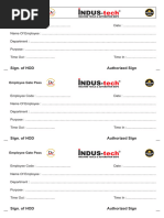 Sample Employee's Gate Pass | PDF