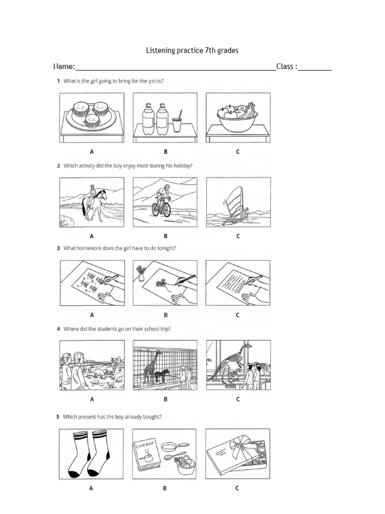 Grade 7 Listening Test: Andrea's Interview | PDF | Sports & Recreation ...