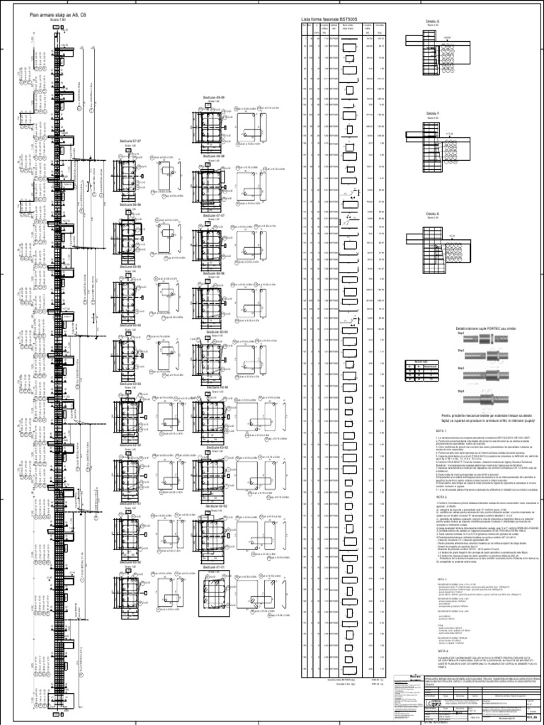 R31 - 8A - Plan Armare Stalpi 1 - 4 | PDF