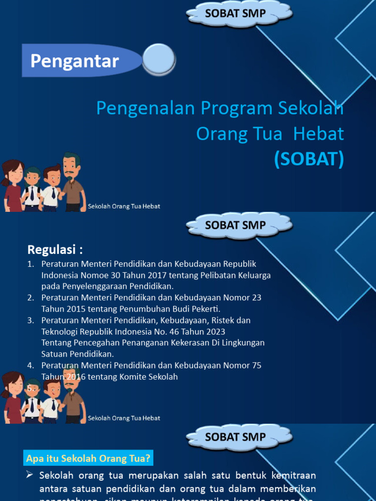 Pengantar Sekolah Orang Tua Hebat (SOBAT) SMP | PDF | Karier & Perkembangan | Kesehatan Holistik