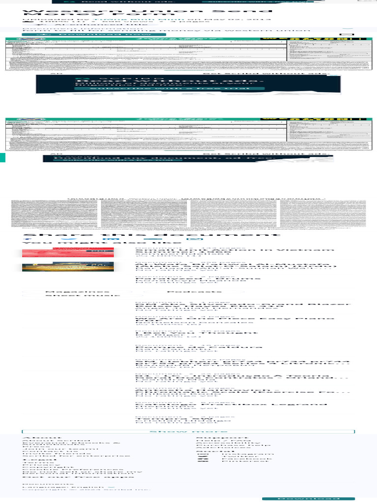 Western Union Send Money Form PDF | PDF | Scribd | Written Communication