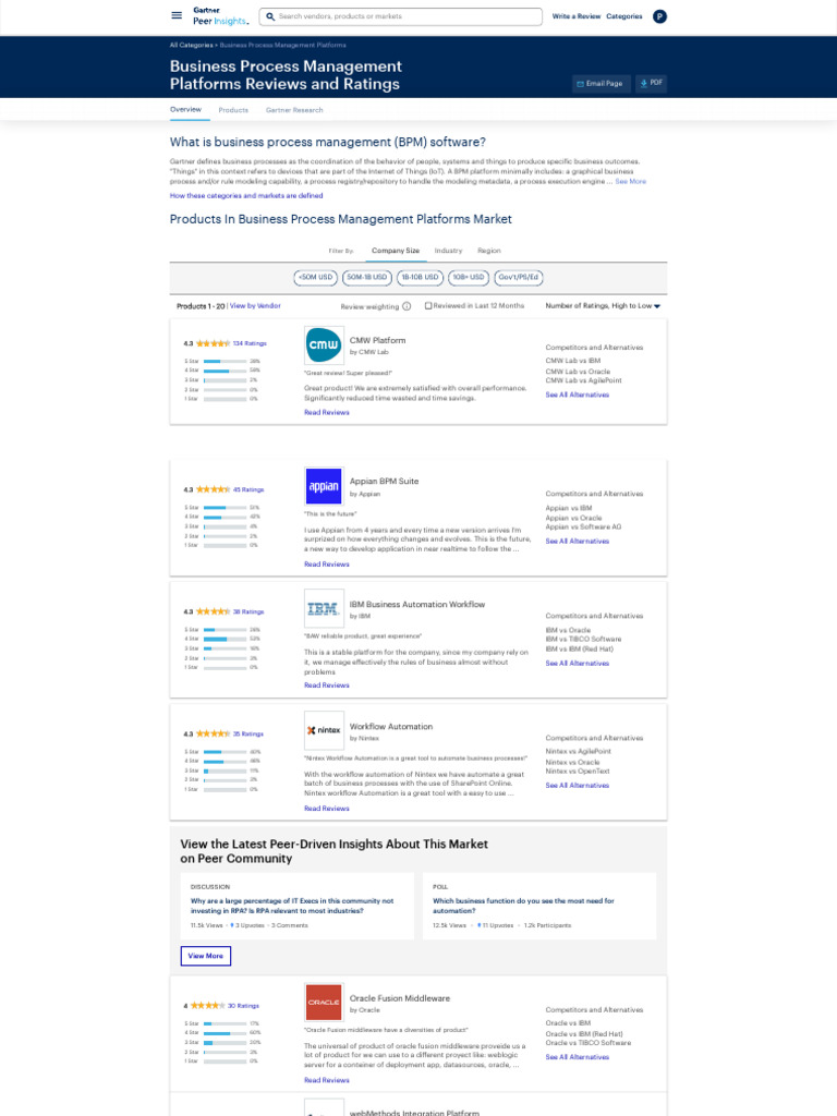 Markets Business Process Management Platforms | PDF | Business Process ...