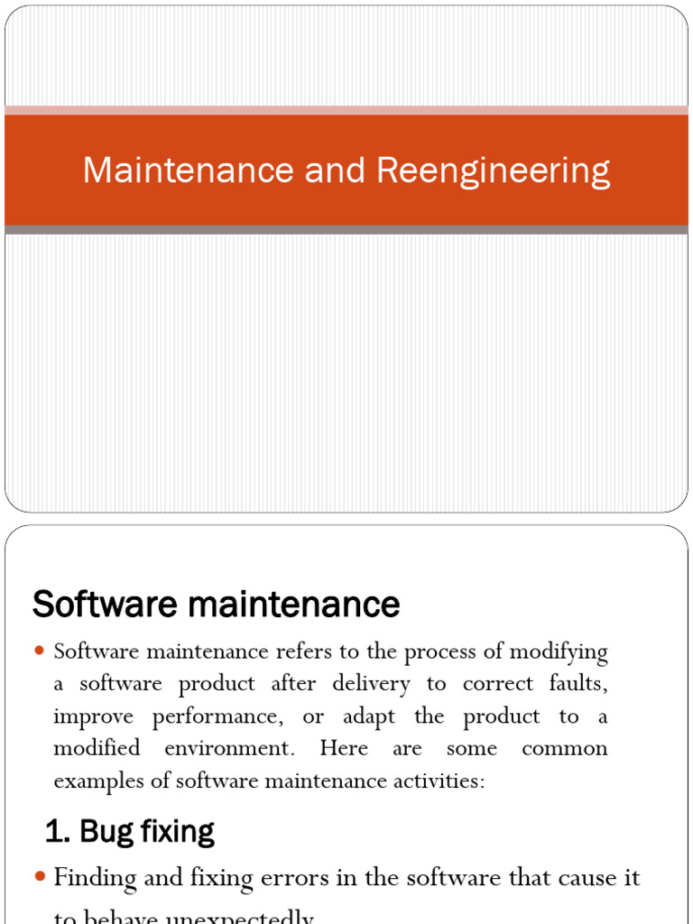 Maintenance & Reengineering | Download Free PDF | Software Engineering ...