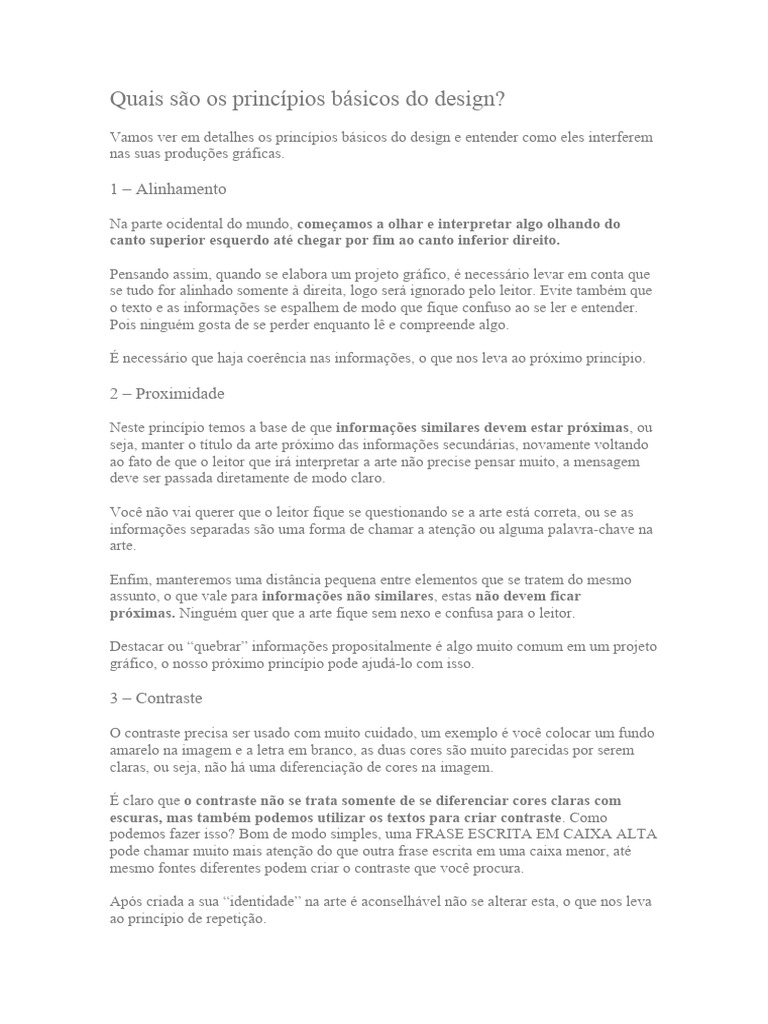 Quais São Os Princípios Básicos Do Design | PDF | Marca | Cor