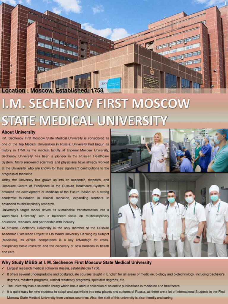 First Moscow State | PDF | Medical School | University