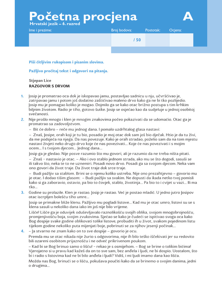 SR I NH 6 - ZZV - Početna Procjena - A I B | PDF