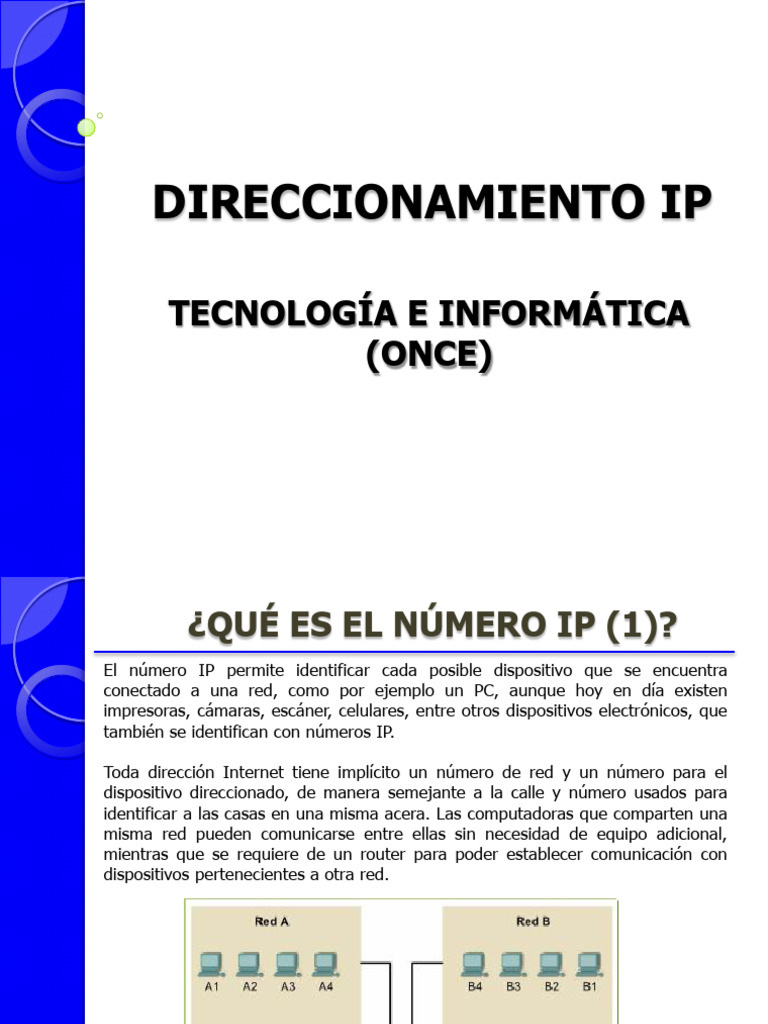 Direccionamiento IP | PDF | Dirección IP | Red de computadoras