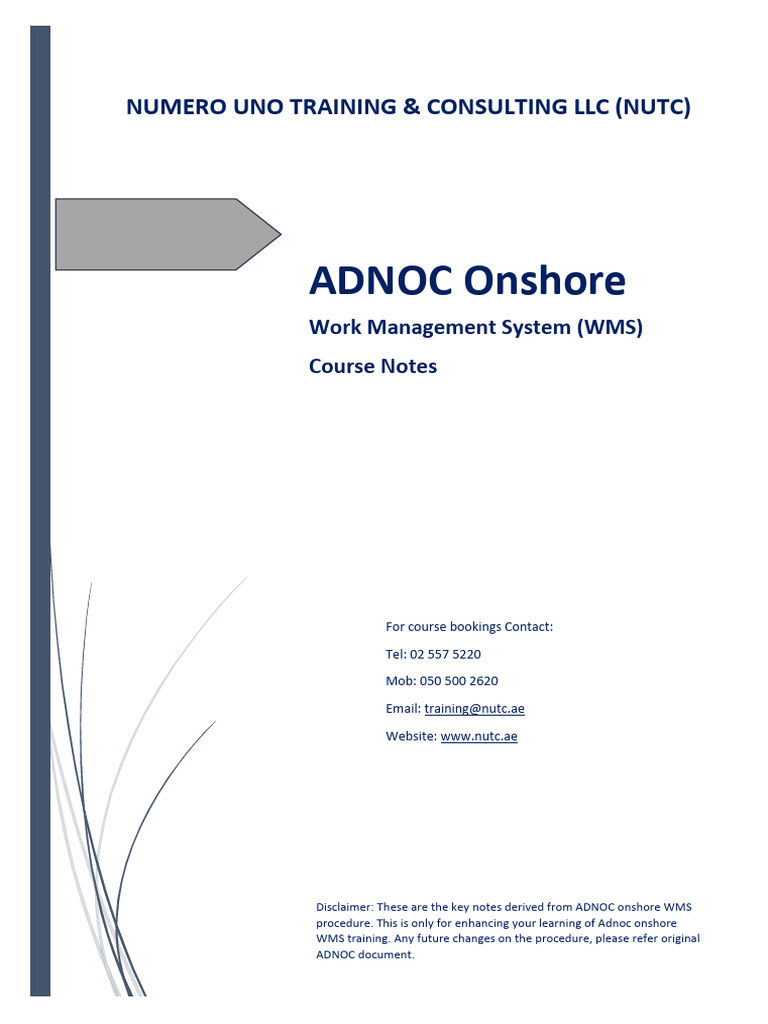 WMS Course Notes | PDF | Risk | Risk Assessment