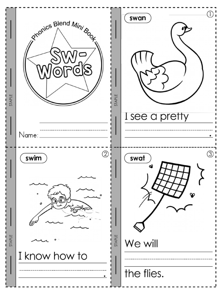 SW Phonics Blend SW Mini Book | PDF