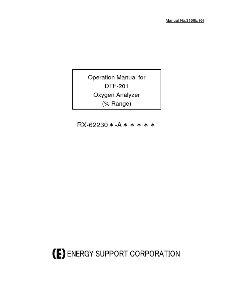 DTF-201 O2 Analyzer | PDF | Calibration | Electrical Wiring