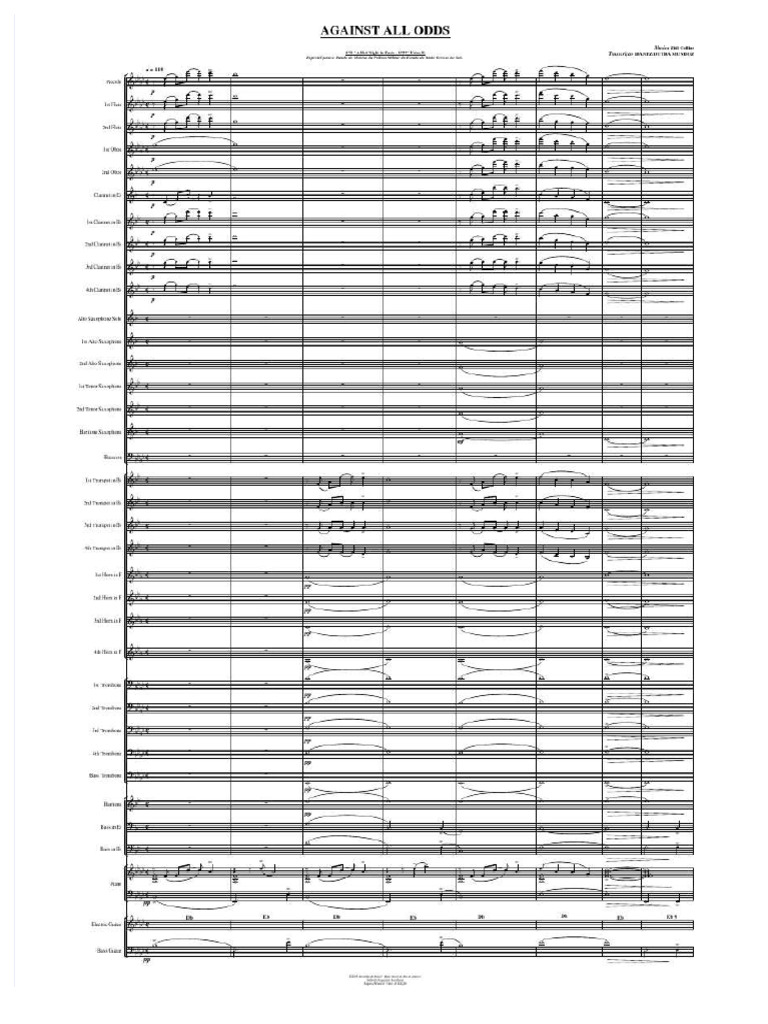 Against-All-Odds Big Band Full Score | PDF | Military Organization ...