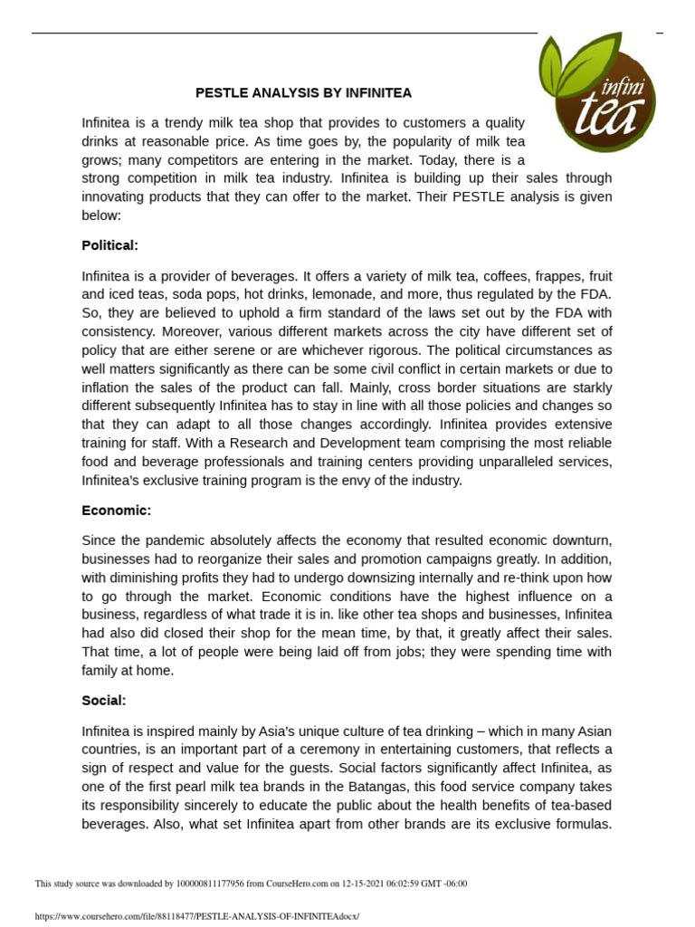 Infinitea Menu Insights 2025 | PDF | Drink | Brand