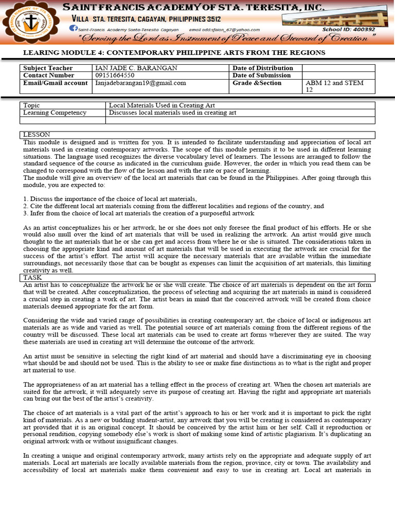 Module 5 Cpar | Download Free PDF | Coconut | Learning