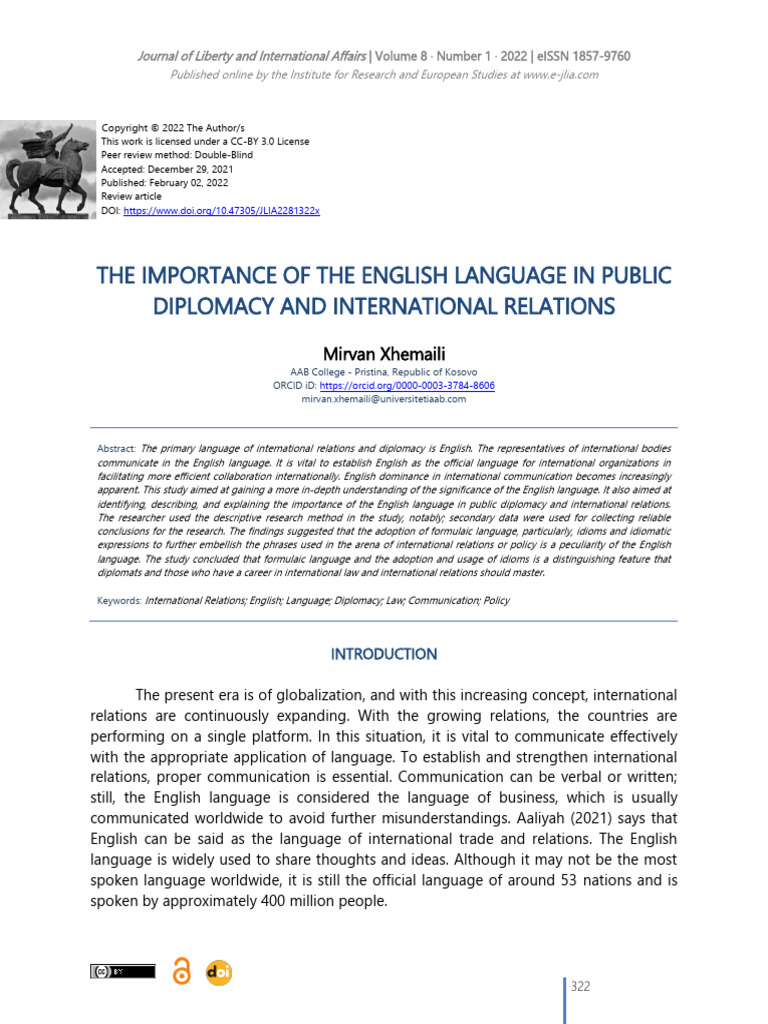 The Importance of the English Language in Public d | PDF | English Language | Communication