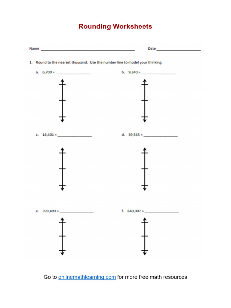 Rounding Worksheet | PDF