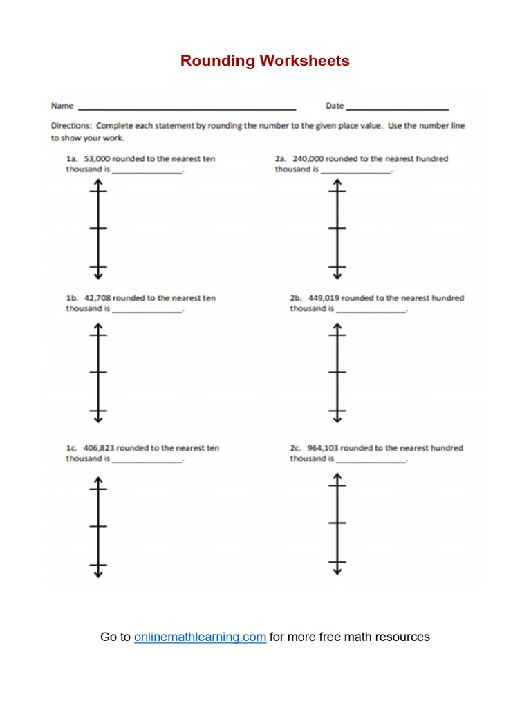 Rounding Worksheet2 | PDF