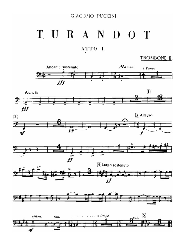 IMSLP884440 PMLP28221 Puccini Turandot Rev Ver 21 tbn2 | PDF