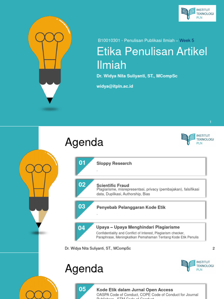 PPI - Week 5 - Etika Penulisan Artikel Ilmiah | PDF