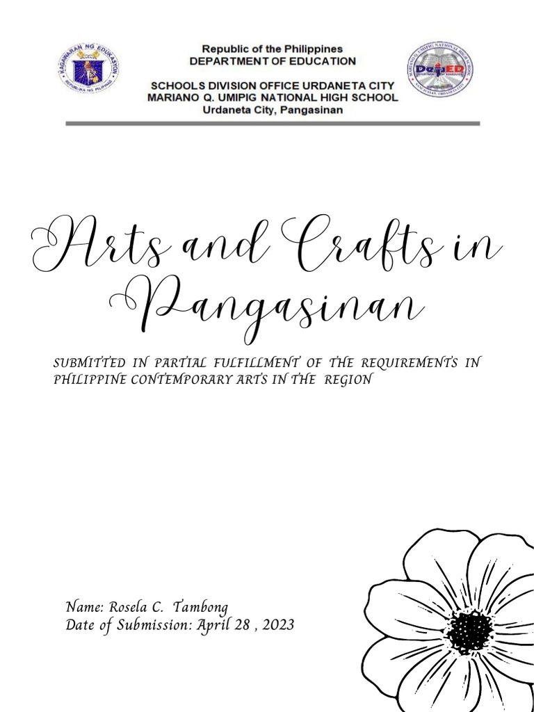 Pangasinan Arts and Crafts Overview | PDF | Art