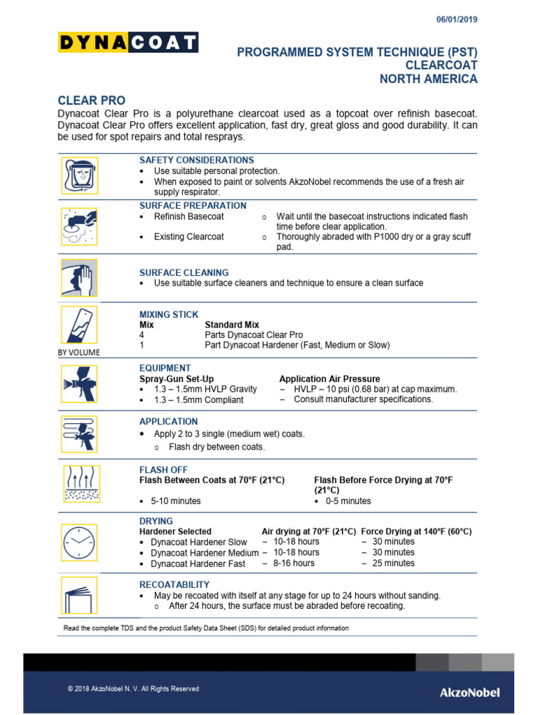 TDS-PST DYNACOAT Clear Pro 190402 English | PDF | Materials