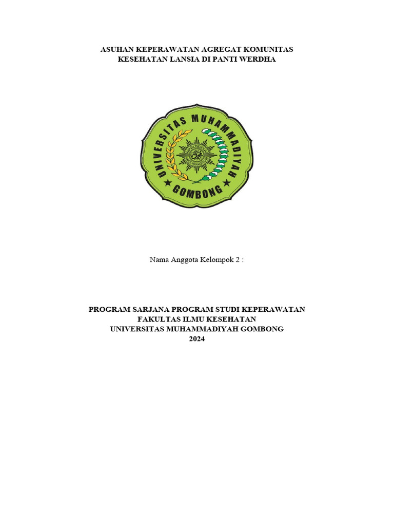 ASUHAN KEPERAWATAN AGREGAT KOMUNITAS Salinan Salinan | PDF