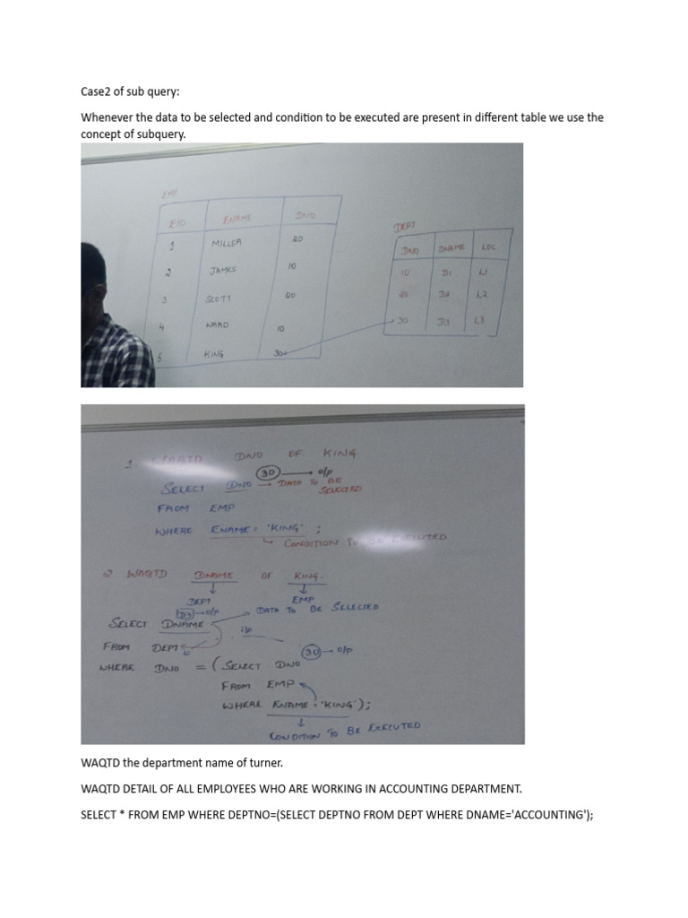 SQL Class 16 April 2024 | PDF | Teaching Methods & Materials | Computers