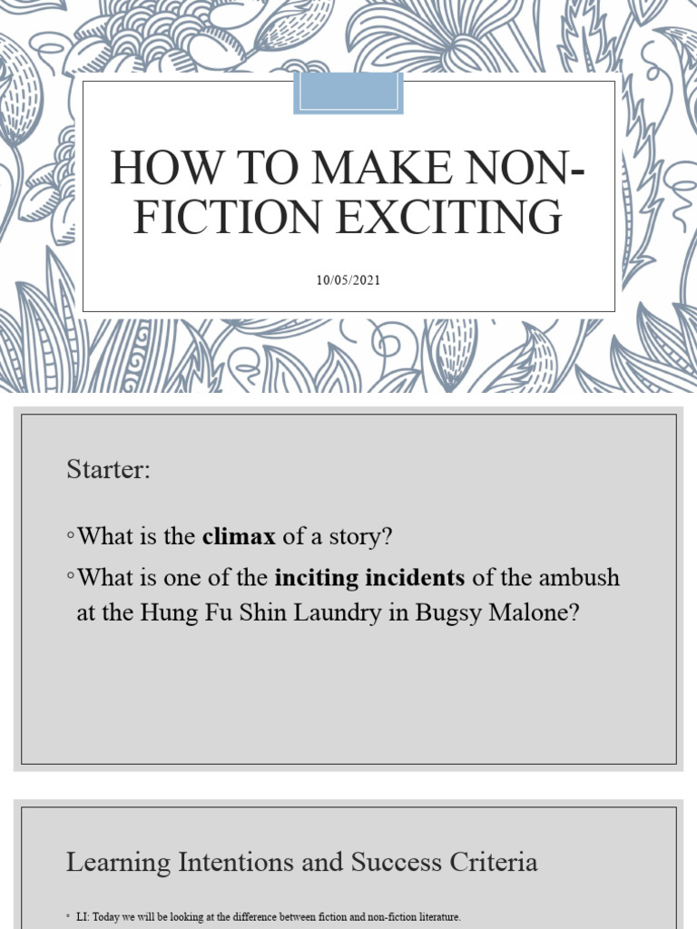 1 Intro To Non-Fiction Texts | PDF | General Fiction