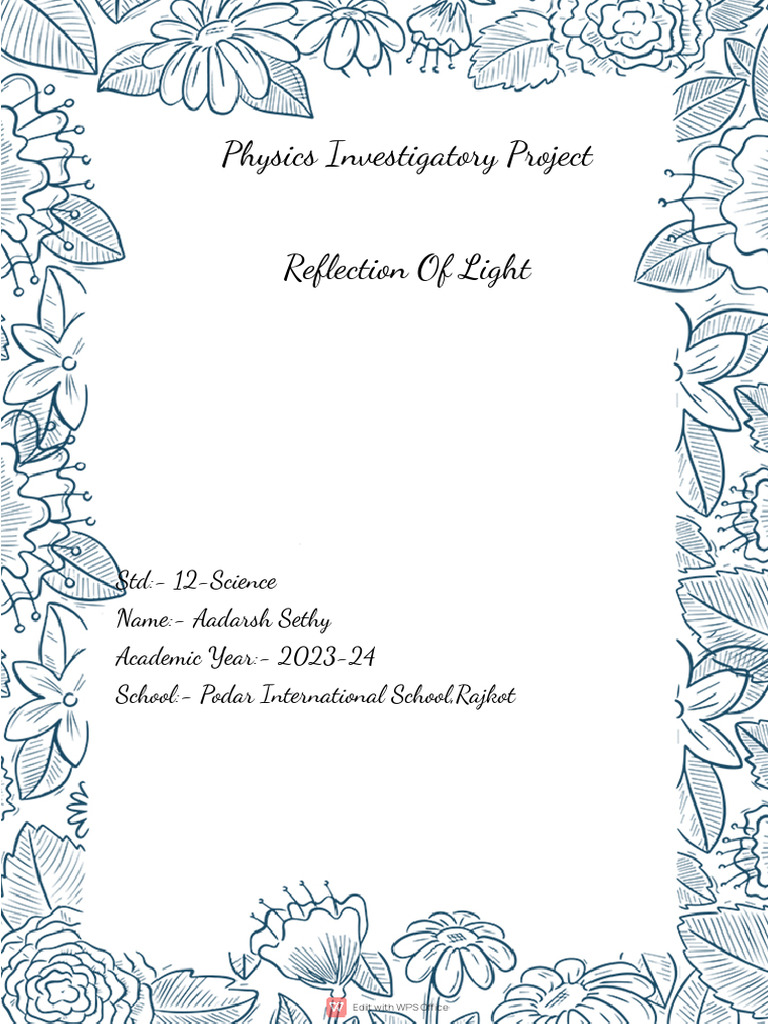 As_Phy-Project | PDF | Mirror | Reflection (Physics)