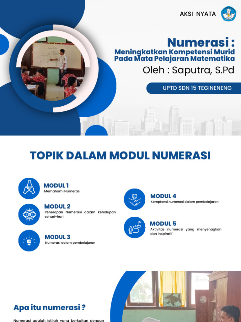 Penerapan Numerasi dalam Pembelajaran | PDF | Karier & Perkembangan | Seni