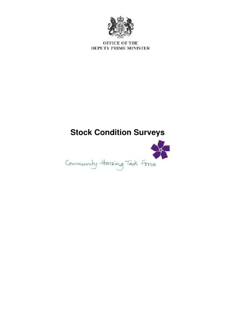 Stock Condition Survey | PDF | Real Estate Appraisal | Stocks