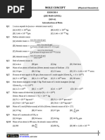 Mole Concept Formula Sheet | PDF