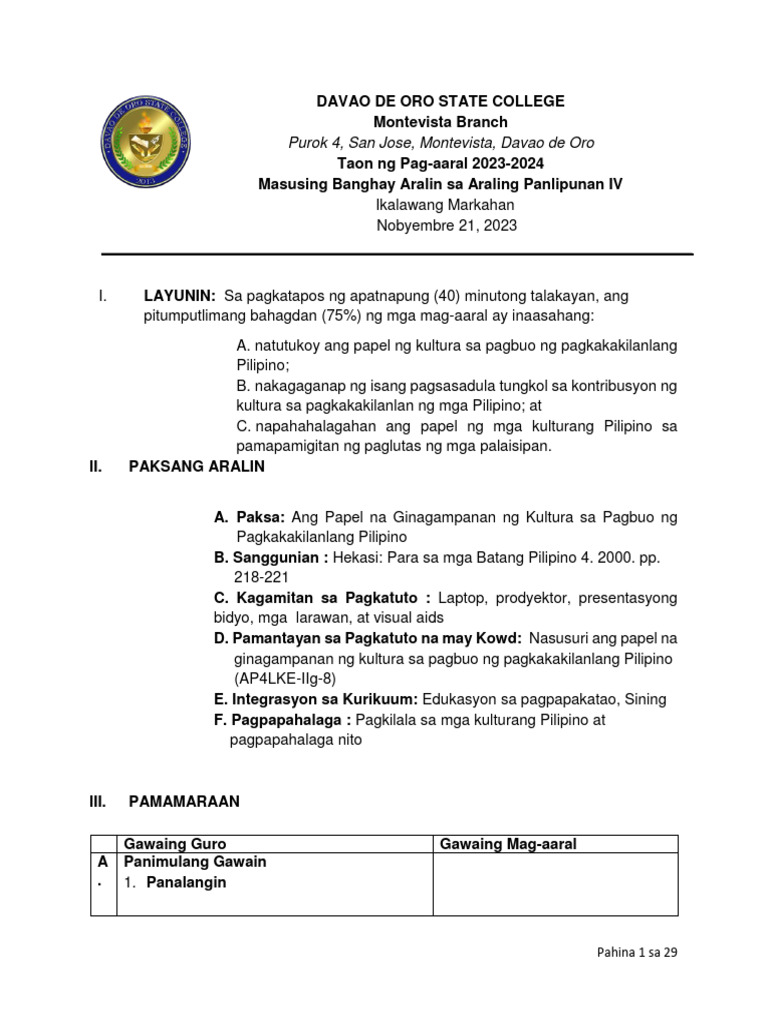 Revised Detailed Lesson Plan | PDF