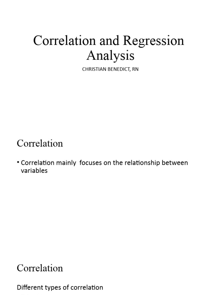 Correlation and Regression | PDF