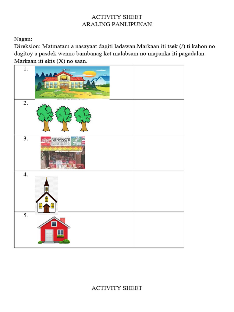 ACTIVITY SHEET 5 Days Module | PDF