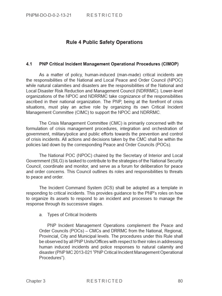 POP-Manual-2021 | PDF | Bomb Disposal | Incident Command System