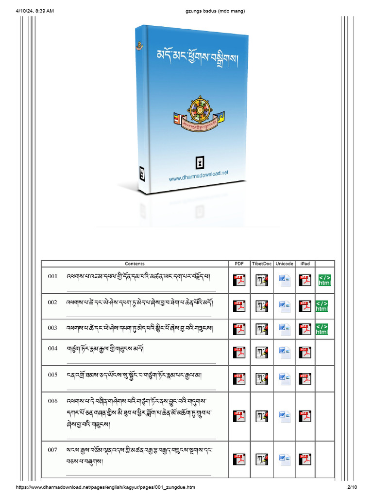 Tibetan Buddhist Texts Collection | PDF