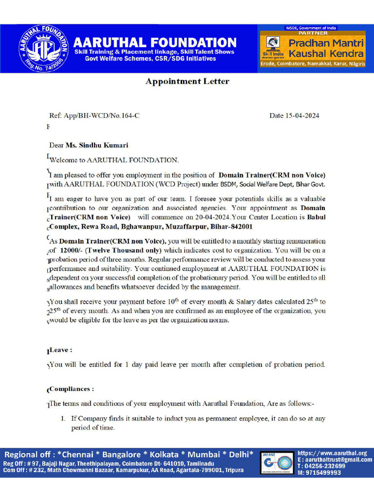 Sindhu Kumari - Domain Trainer - Docx-1 | PDF