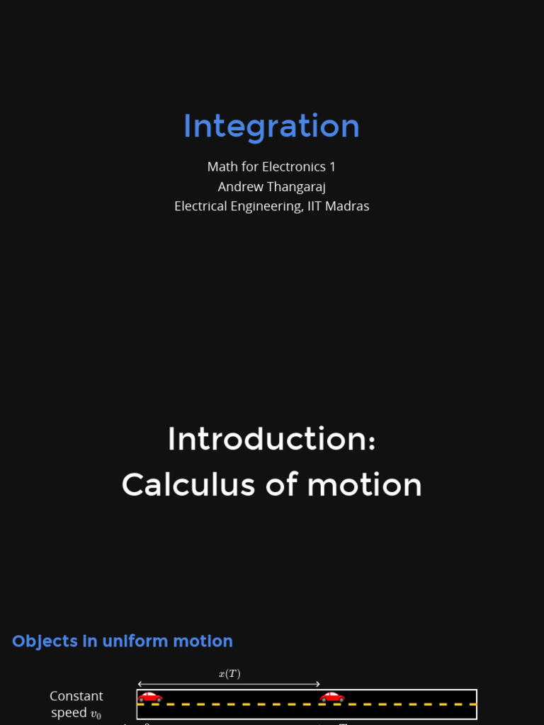 Integration | PDF | Integral | Acceleration