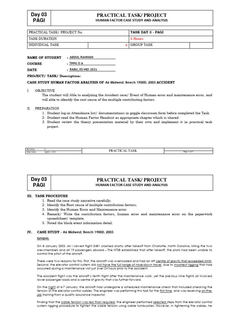 C1032003121-ABDUL RAHMAN_DAY3_TASK1 | PDF | Elevator | Aviation Accidents And Incidents