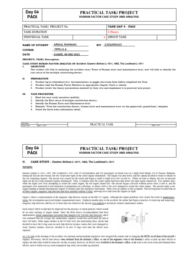 C1032003121-Abdul Rahman - Day4 - Task1 | PDF | National Transportation Safety Board | Airlines