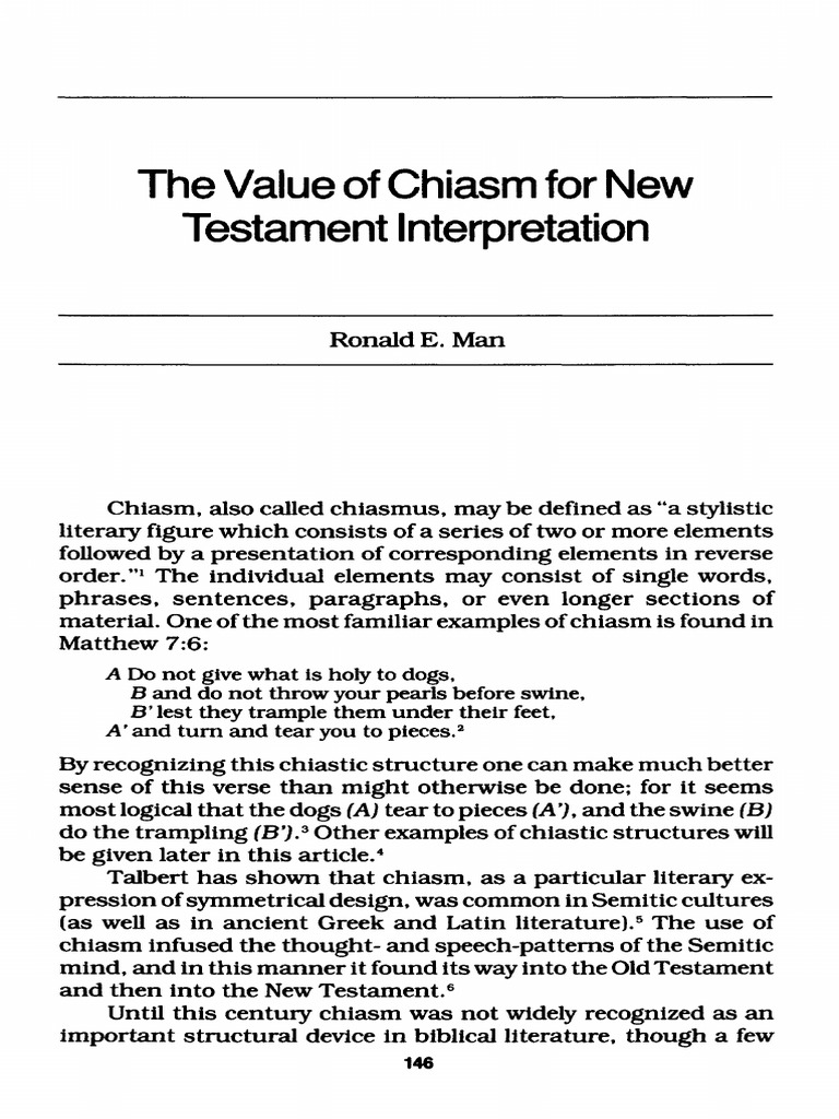 The Value of Chiasm For New Testament Interpretation | PDF | Acts Of ...